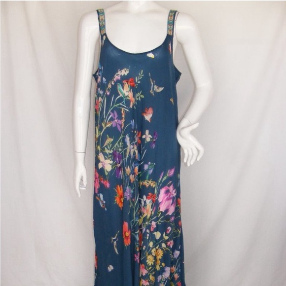 Johnny Was | Dresses | Johnny Was Maxi Dress Xxl Linsu Teal ...